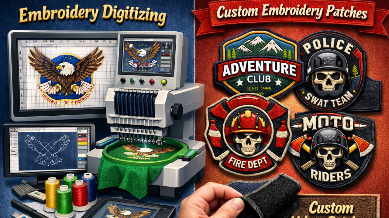 Custom Embroidery patches and Vector Conversion Services